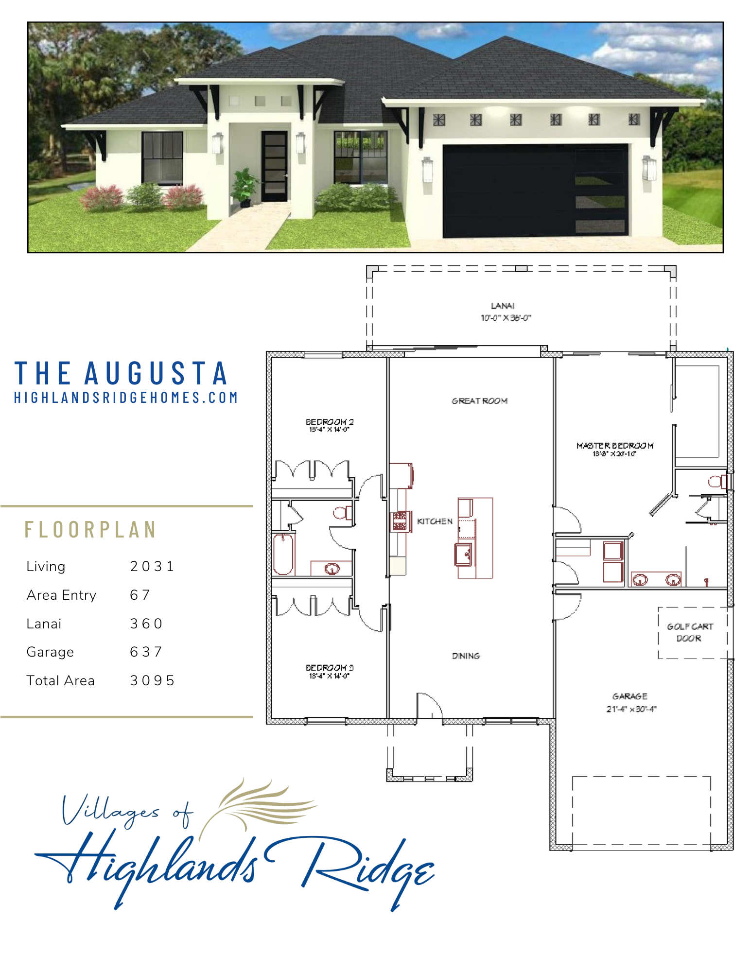 Augusta Model Home - Villages of Highlands Ridge